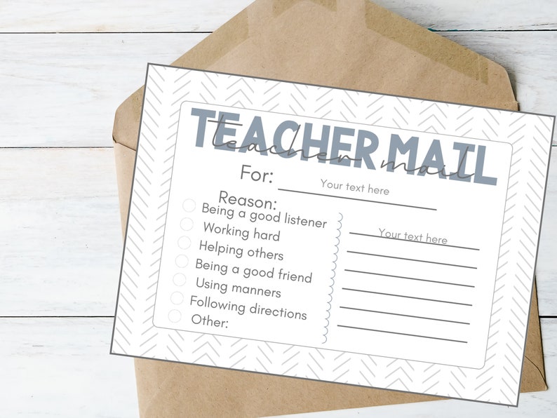 Printable Boho Teacher Mail Neutral Teacher Mail, Back to School ...