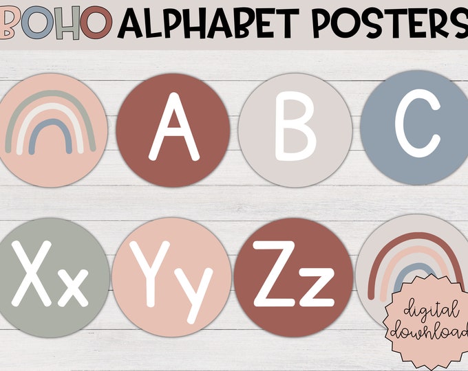 Set of 6 Educational Wall Art, Classroom Posters, Homeschool Printables ...