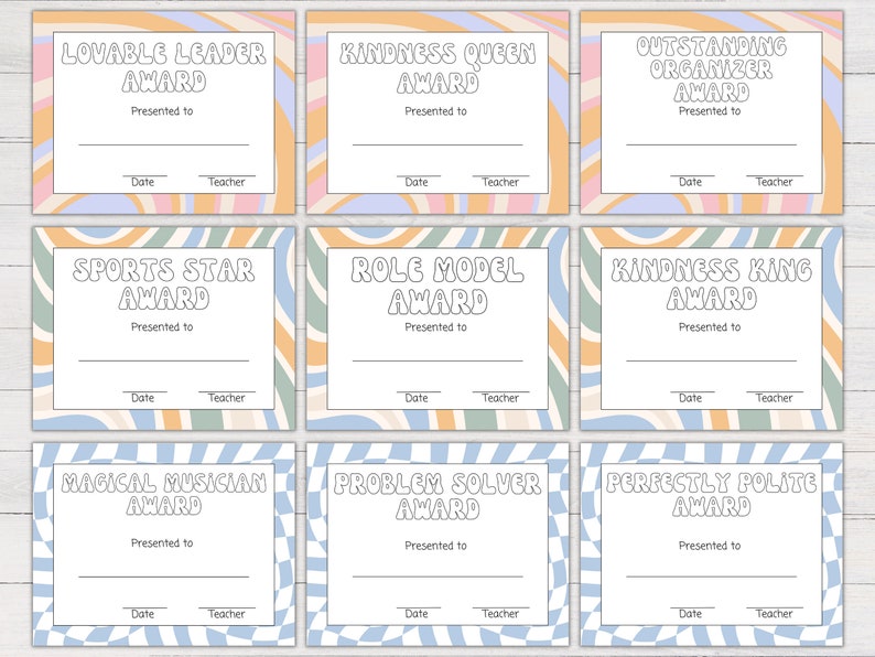 Retro End of the Year Awards | Classroom Awards, Retro Classroom Decor ...
