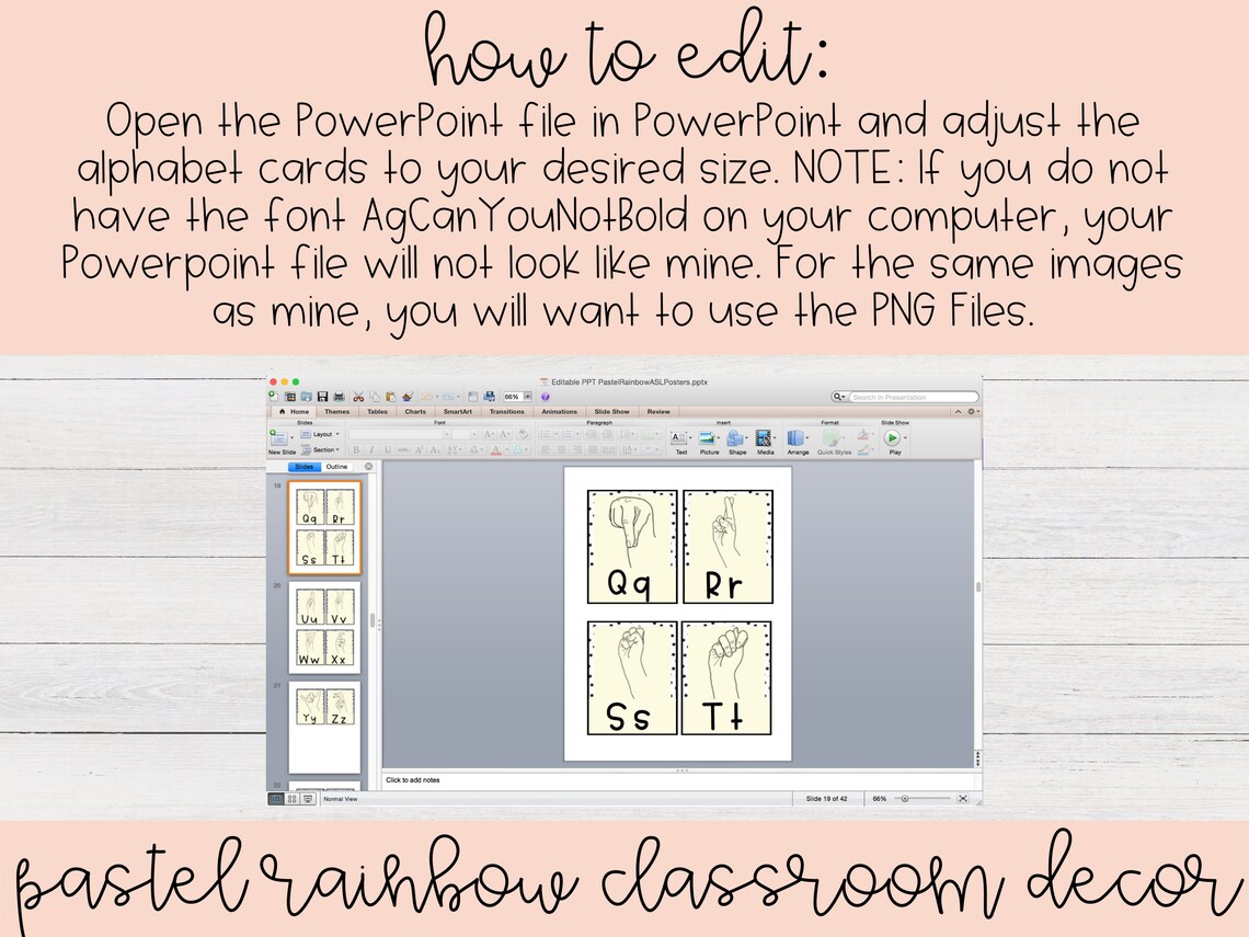 Pastel Rainbow American Sign Language Alphabet Posters - Etsy