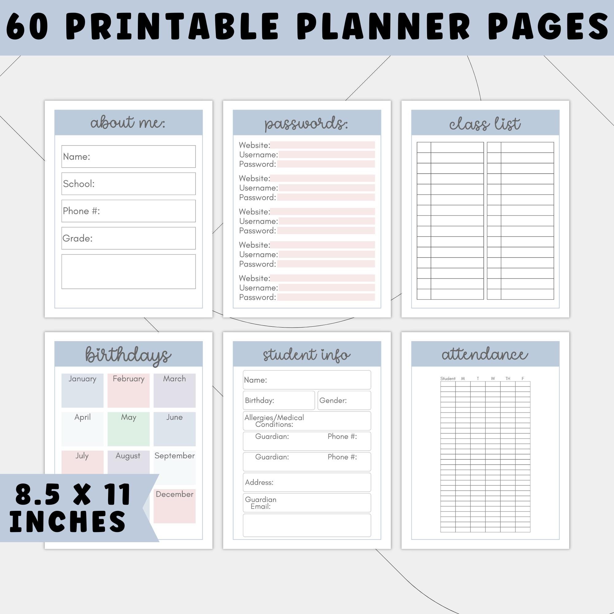 2025-2026 Teacher Planner Printable | Editable Teacher Planner PDF ...