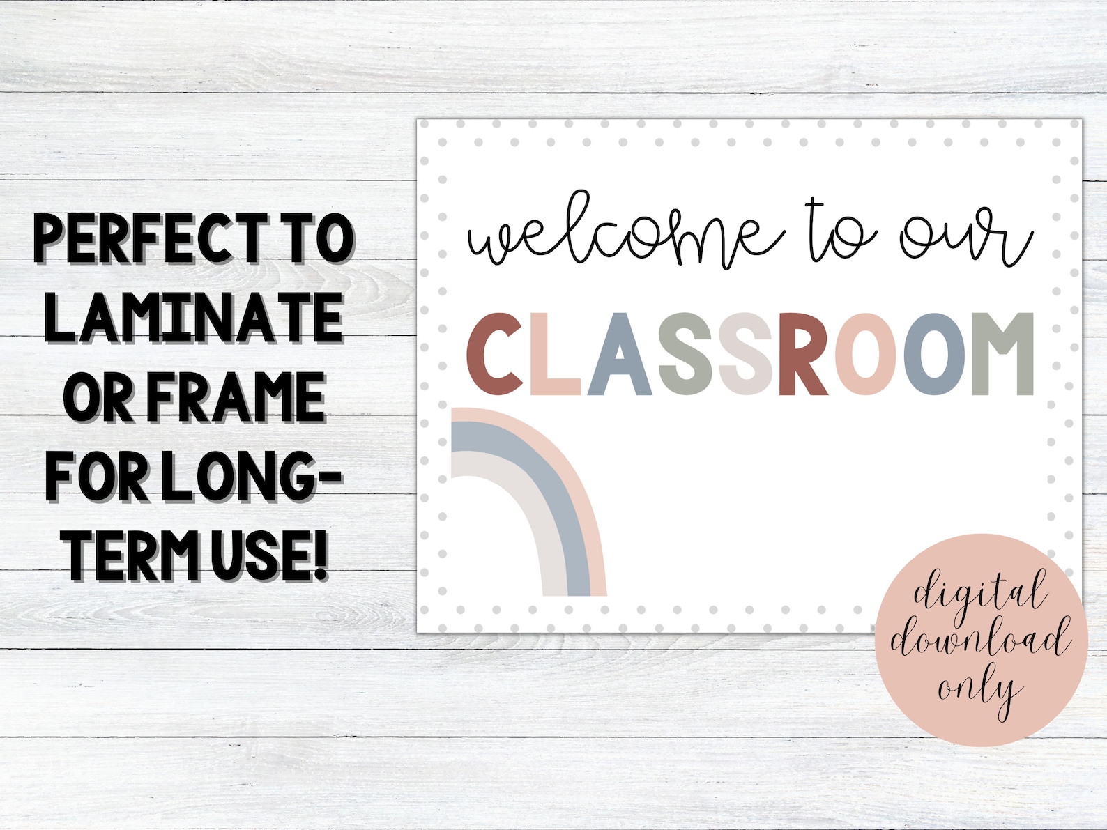 Welcome to Our Classroom Sign Boho Rainbow Classroom Decor - Etsy