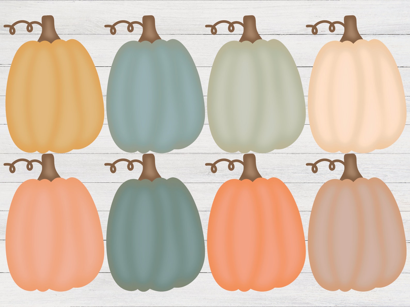 Rustic Pumpkin Clipart Fall Clipart Thanksgiving Clipart - Etsy