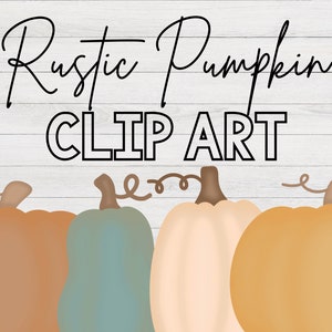 Rustic Pumpkin Clipart | Fall Clipart, Thanksgiving Clipart, Watercolor ...