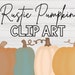 Rustic Pumpkin Clipart | Fall Clipart, Thanksgiving Clipart, Watercolor ...