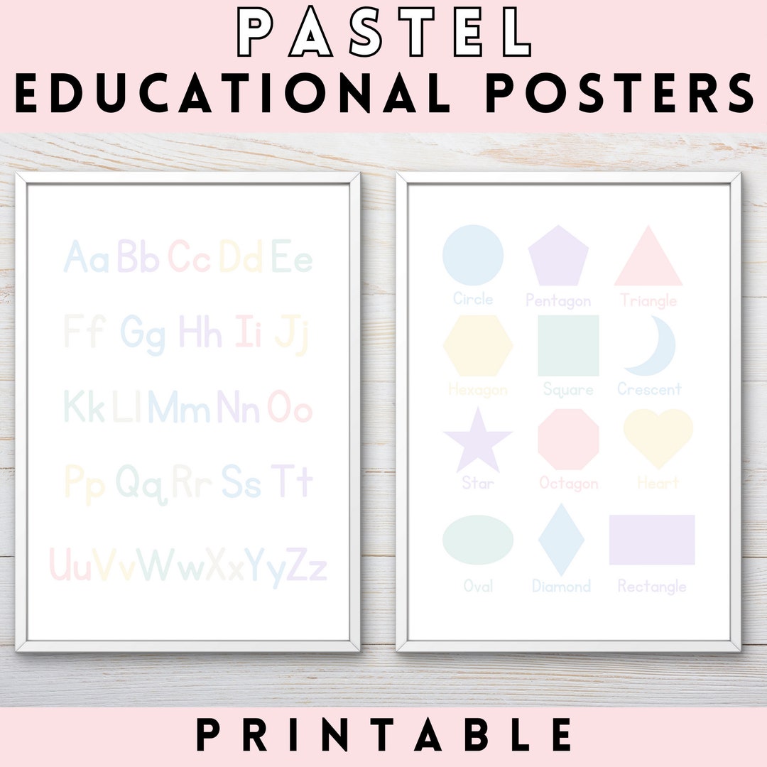 Pastel Educational Posters | Pastel Classroom Decor, Classroom Posters ...