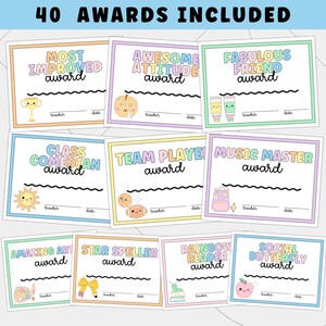 Printable End of the Year Award Certificates | Fun Student Awards for ...