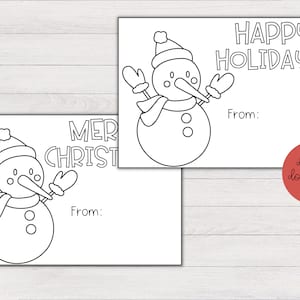 Coloring Christmas Cards | Printable Christmas Cards to Color ...