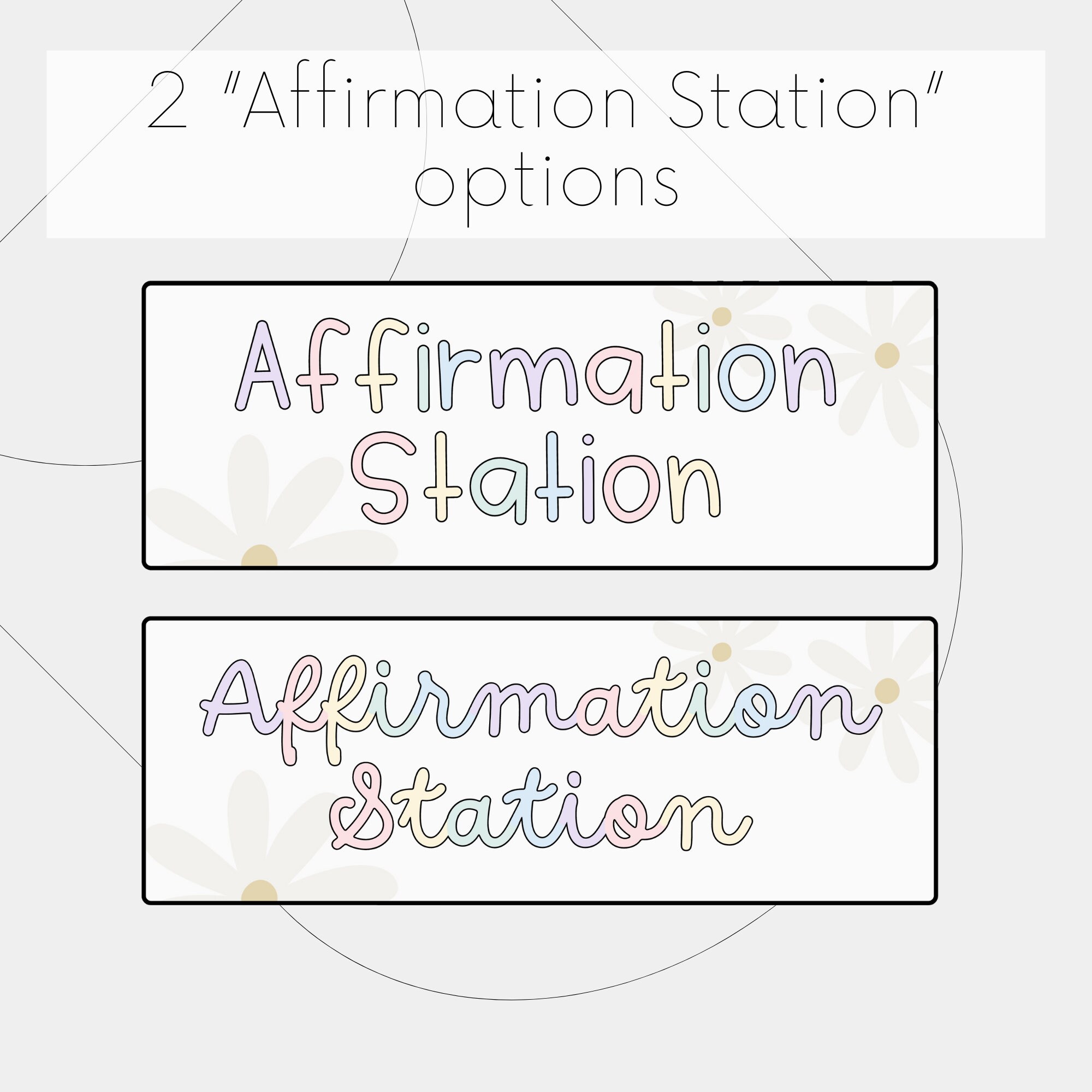 Affirmation Station for Daisy Pastel Classroom Decor, Pastel ...