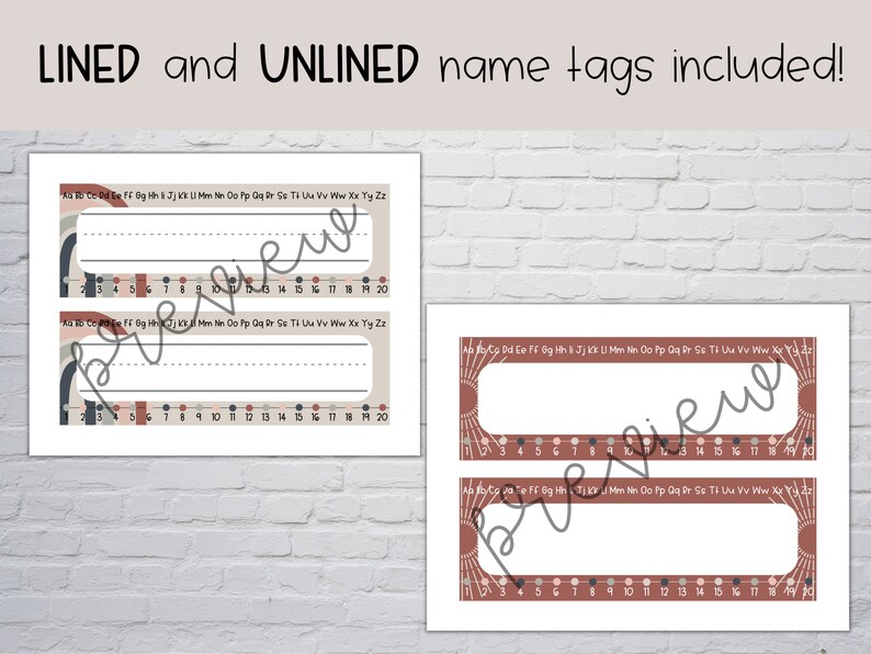 Boho Rainbow Editable Desk Name Tags Classroom Labels for - Etsy