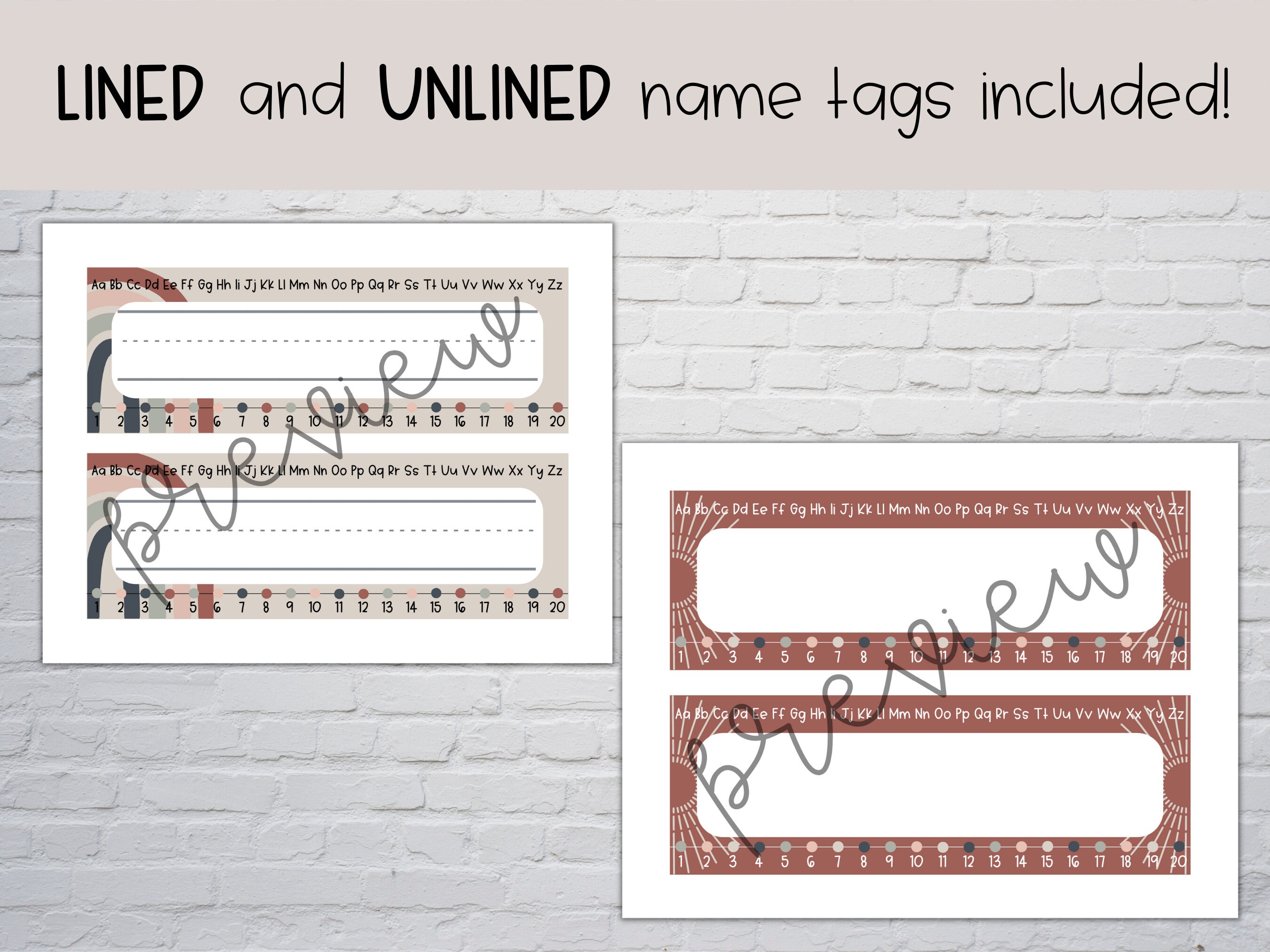 Boho Rainbow Editable Desk Name Tags Classroom Labels for - Etsy Australia