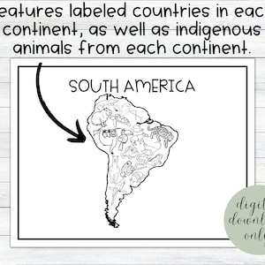7 Continents Maps and Coloring Sheets | Worksheets, Homeschool ...