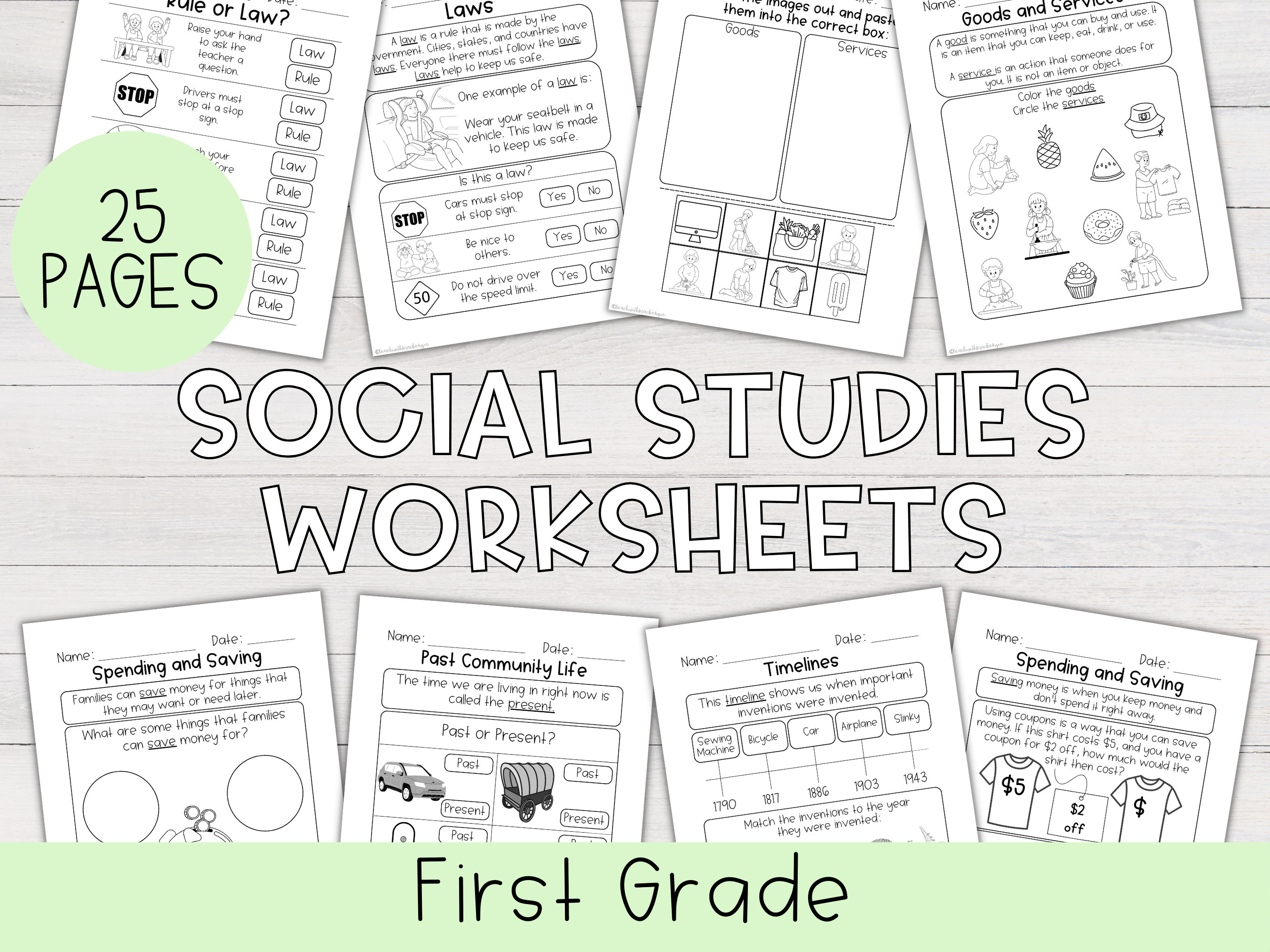 5 Grade Social Studies Printables