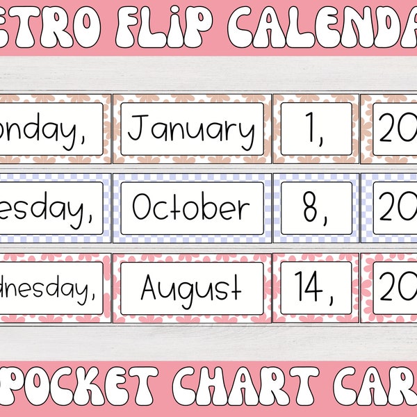 Retro Calendar - Etsy