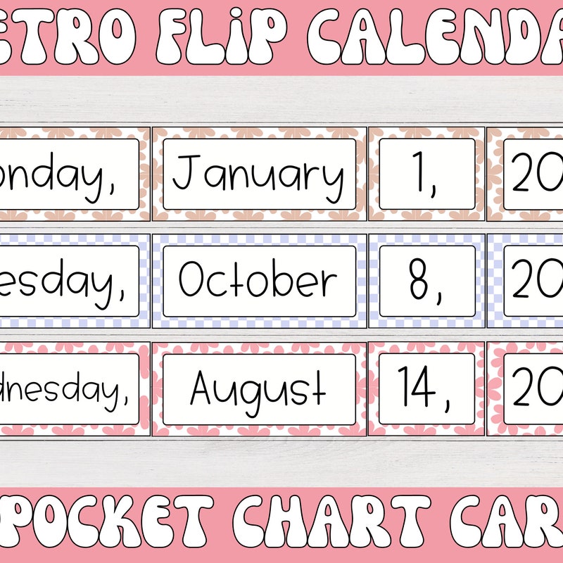 Retro Calendar - Etsy