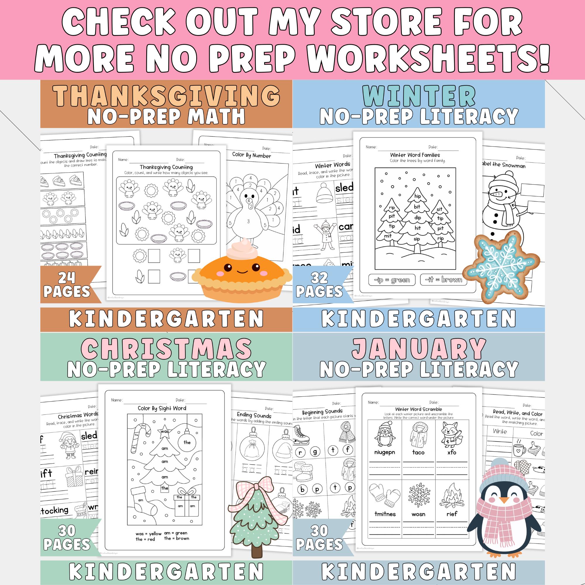 Valentine’s Day Math Worksheets for Kindergarten | February Math ...