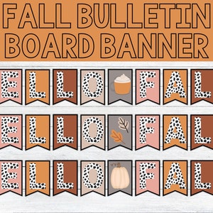 Hello Fall Classroom Banner | Bulletin Board Banner, Classroom Decor ...
