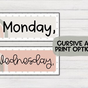 Boho Rainbow Flip Calendar and Pocket Chart Cards | Flip Calendar ...