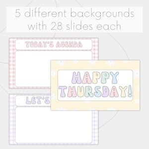 Daisy Pastel Slides Templates, Pastel Classroom Slides, Morning Meeting ...