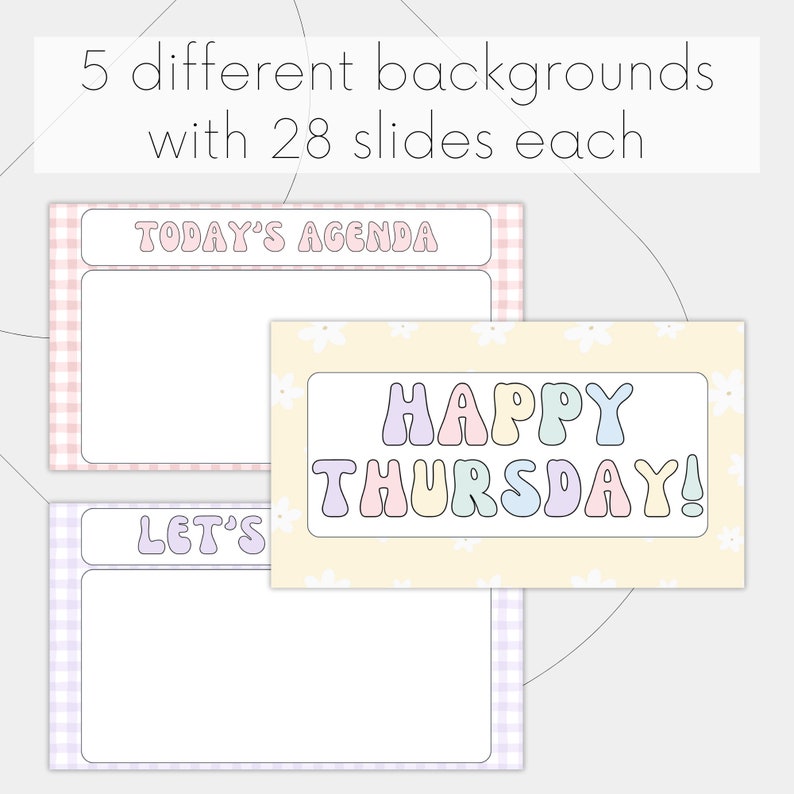 Daisy Pastel Slides Templates, Pastel Classroom Slides, Morning Meeting ...