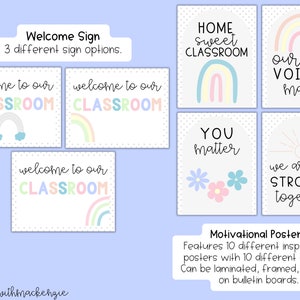 Pastel Rainbow Classroom Decor Bundle | Classroom Posters, Pastel ...