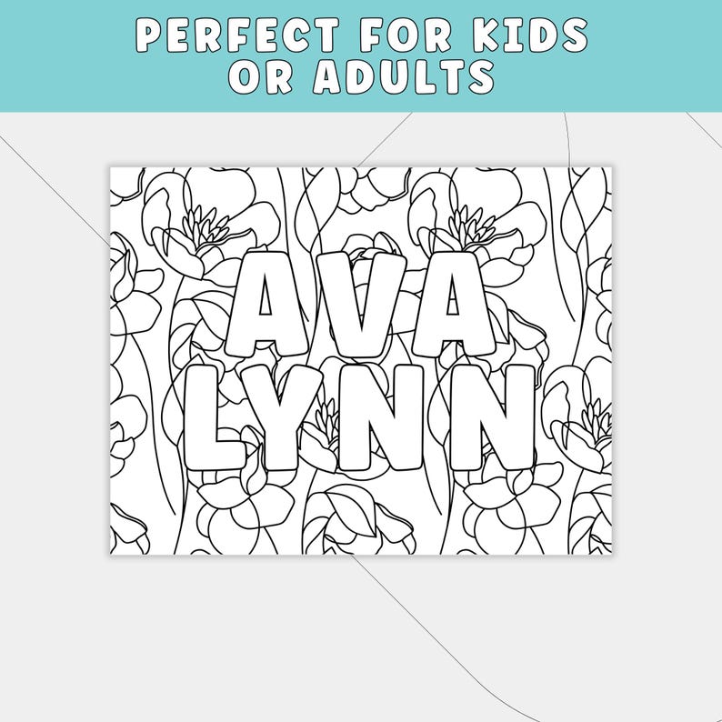 Personalized Coloring Page | Custom Coloring Pages, Name Coloring Page ...