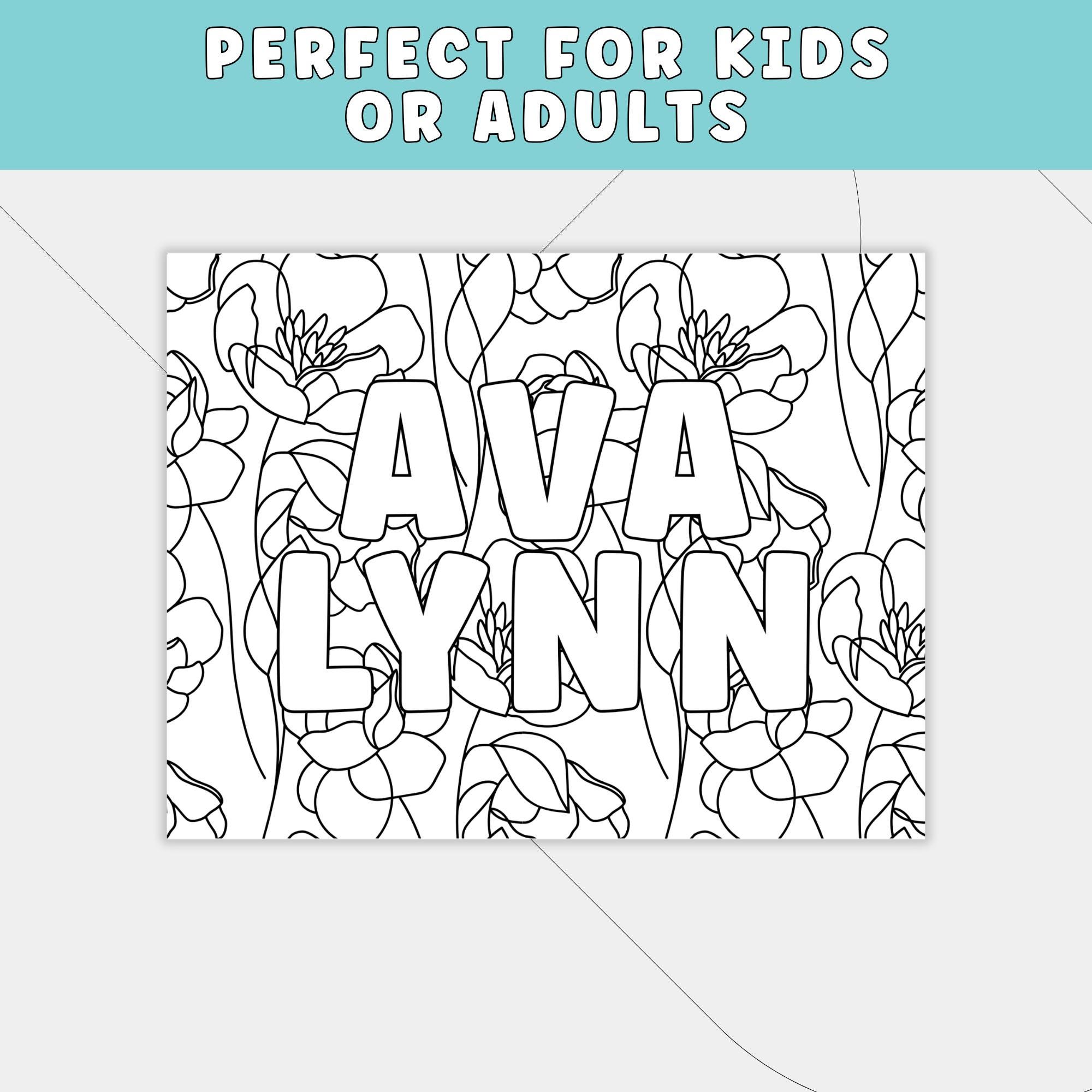 Personalized Coloring Page | Custom Coloring Pages, Name Coloring Page ...