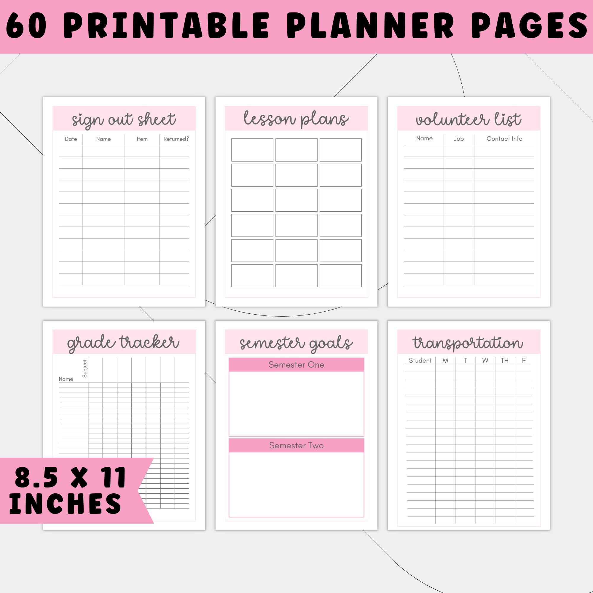2025-2026 Teacher Planner Printable | Editable Teacher Planner PDF ...