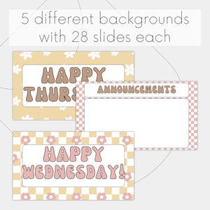 Editable Retro Classroom Slides Templates for Morning Meeting Slides ...