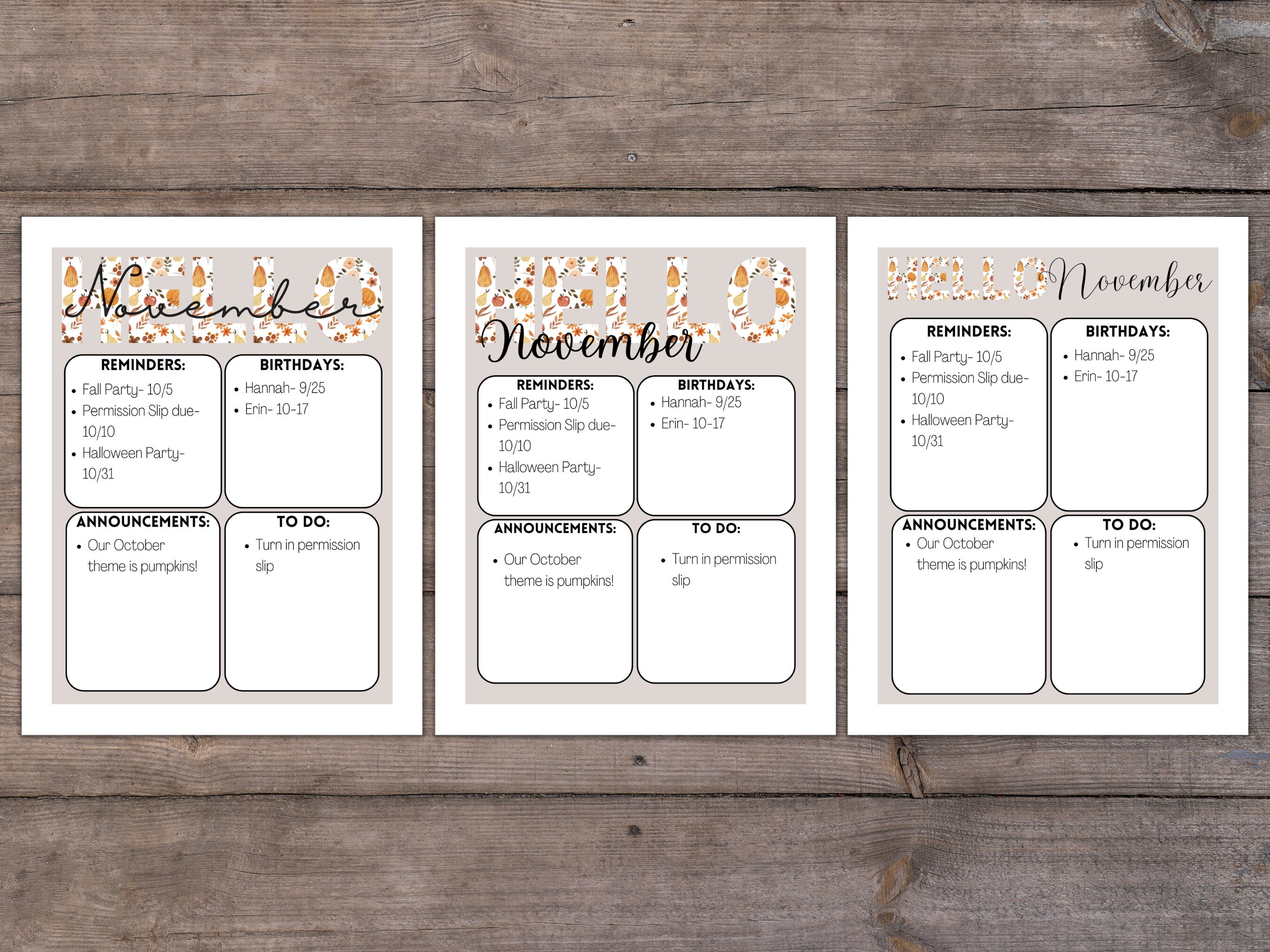 Editable Fall Teacher Newsletter Template Watercolor, Floral, School ...