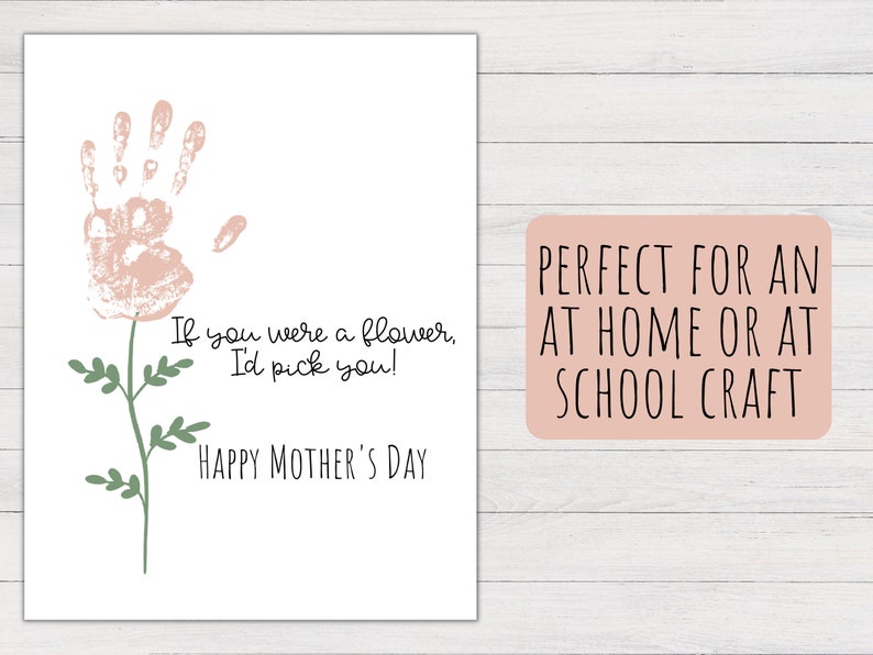 Printable Mother's Day Craft Hand Print Craft, Handprint Art, Mother's ...
