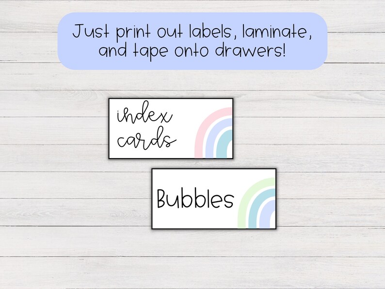 Teacher Toolbox Labels Pastel Rainbow Teacher Toolbox - Etsy