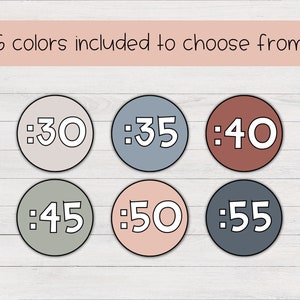 Boho Classroom Clock Labels | Boho Clock Numbers, Boho Rainbow ...