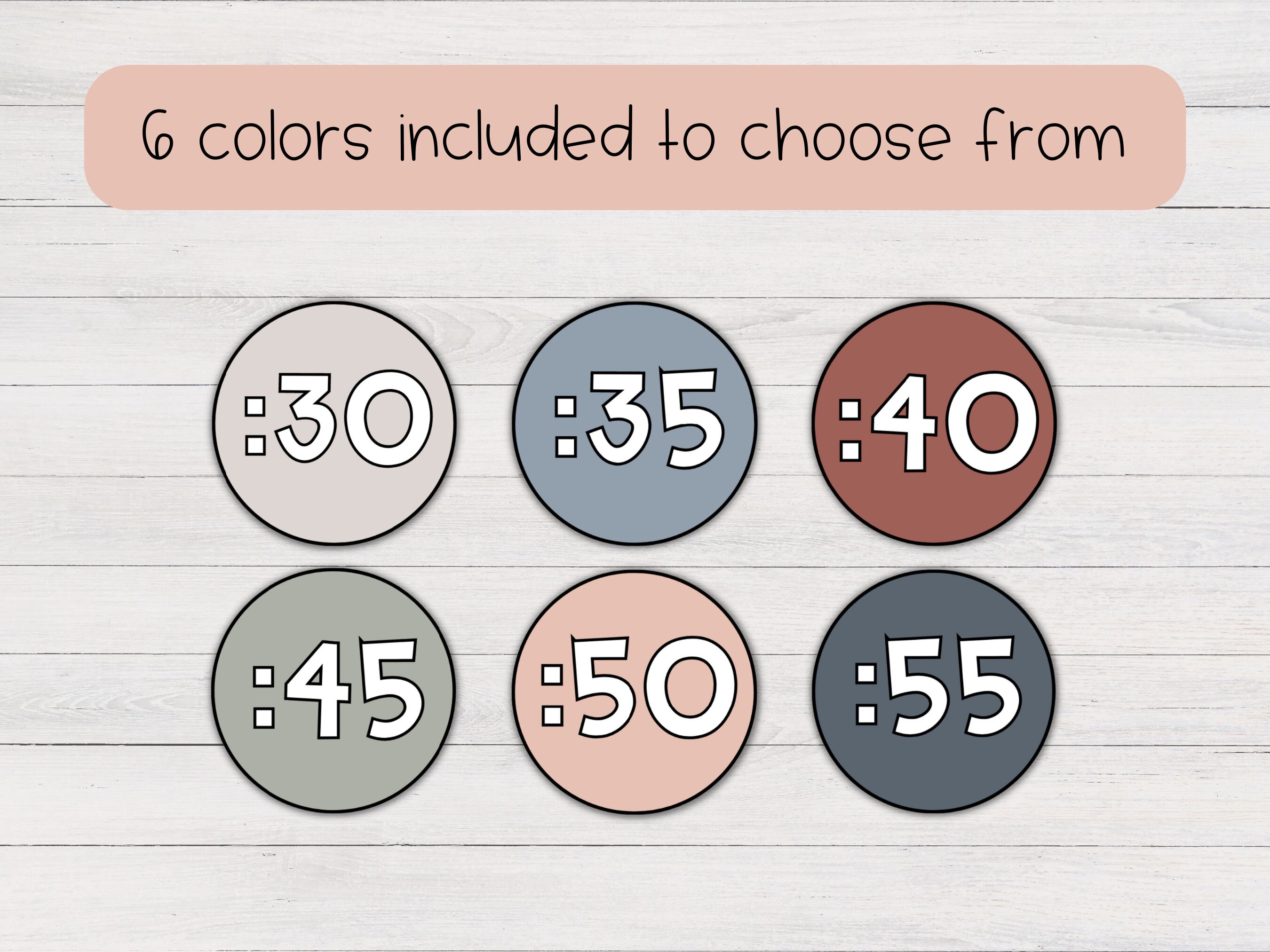 Boho Classroom Clock Labels Boho Clock Numbers Boho Rainbow - Etsy