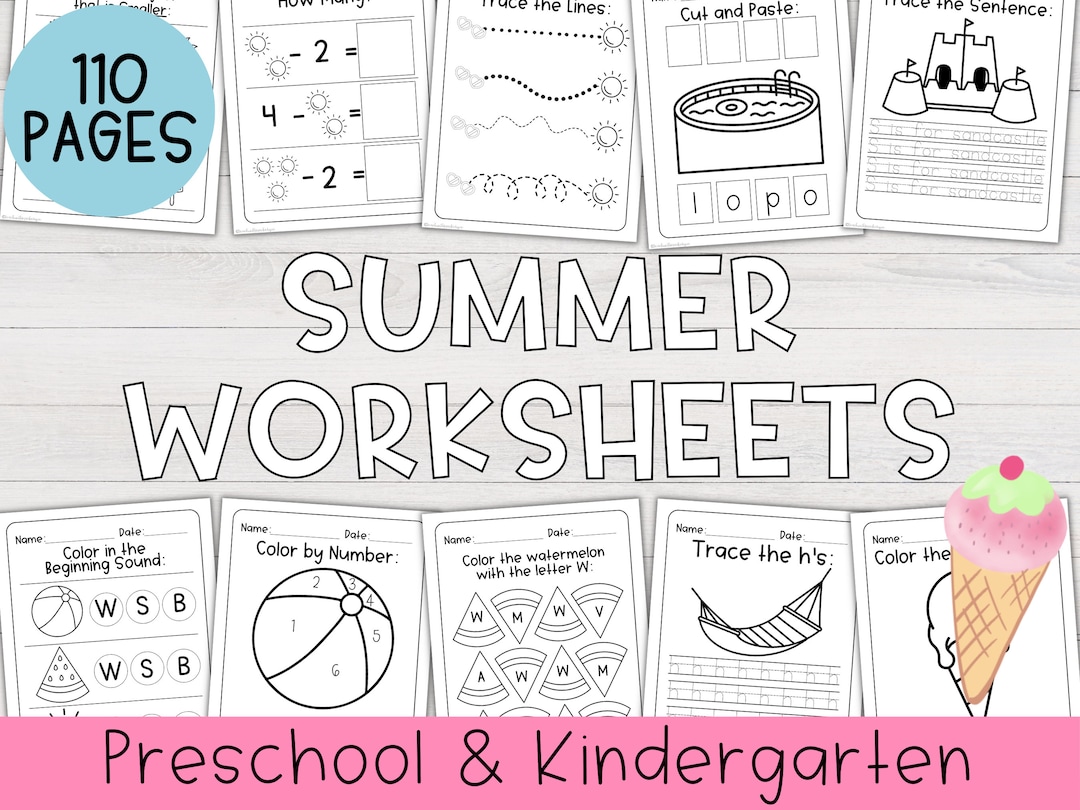Summer Worksheet Bundle | Preschool Worksheets, Kindergarten Worksheets ...
