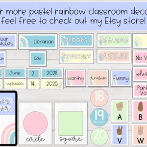 Pastel Rainbow Bulletin Board Borders | Pastel Rainbow Classroom Decor ...