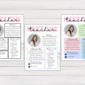 Editable Meet the Teacher Template Pastel Rainbow Back to School ...