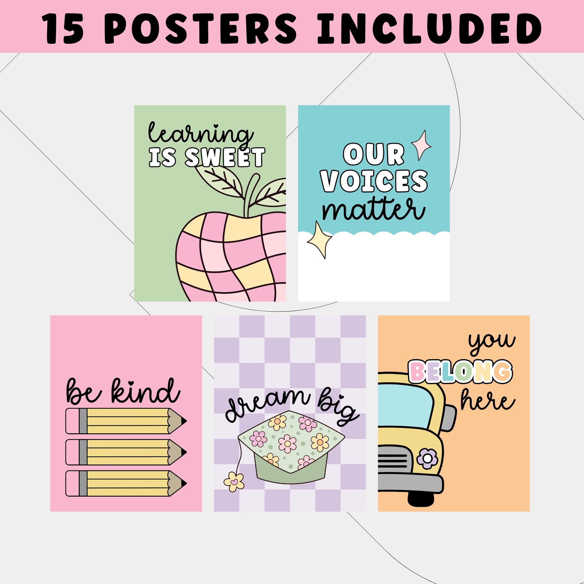 Motivational Posters for Classroom | Inspirational Posters for Pastel ...