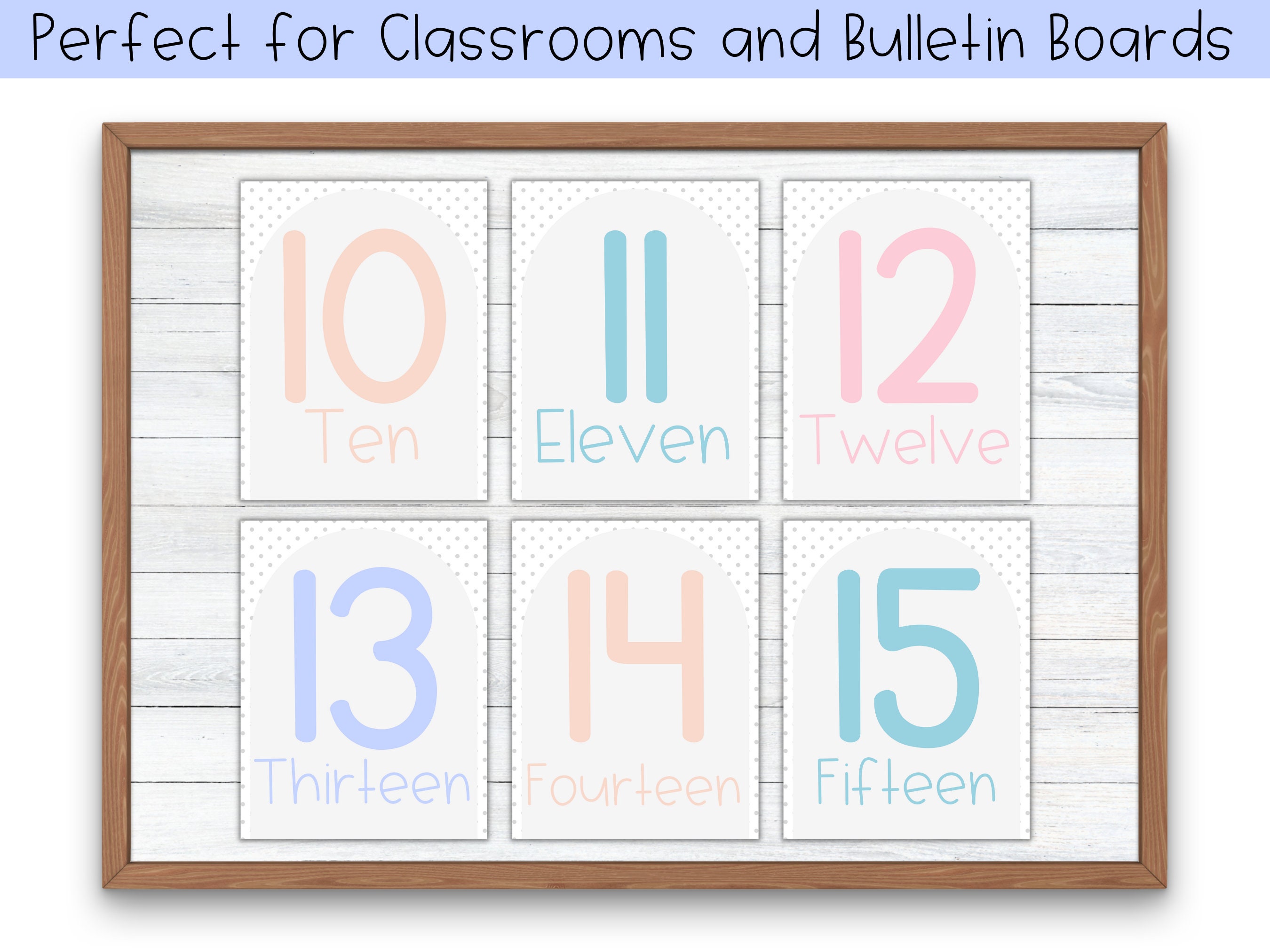 Pastel Rainbow Number Posters Classroom Decor 0-20 Number - Etsy