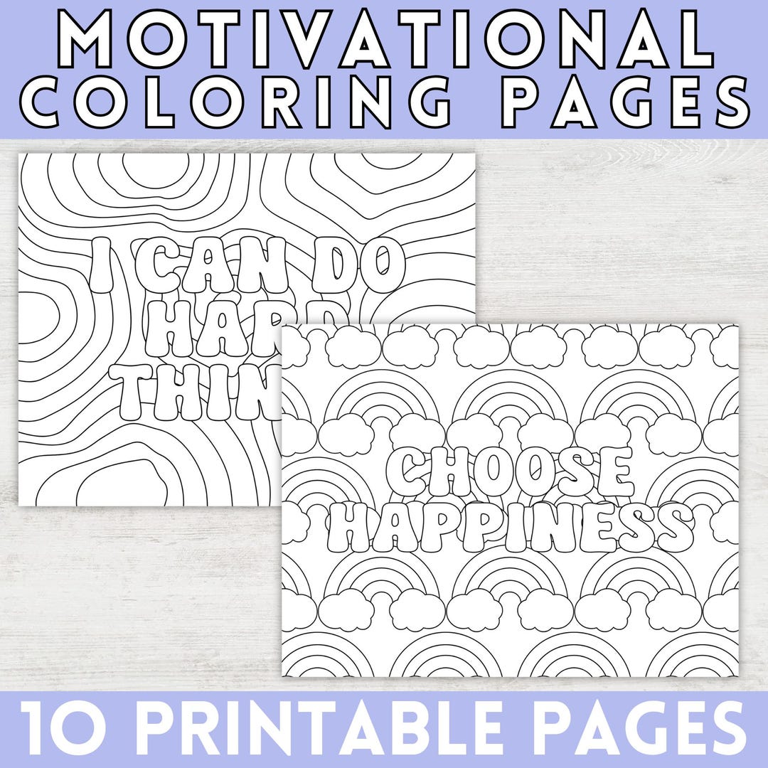 Printable Motivational Coloring Pages | Positive Affirmations Coloring ...