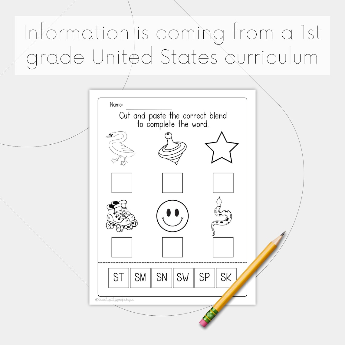 S-blends Worksheets for First Grade, 10 Printable Beginning Blends ...