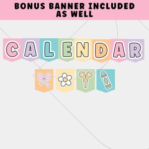 Printable Classroom Calendar for Pocket Chart or Flip Calendar | Pastel ...