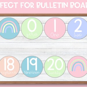 Pastel Rainbow Number Posters 0-20 | Classroom Decor, Number Posters ...