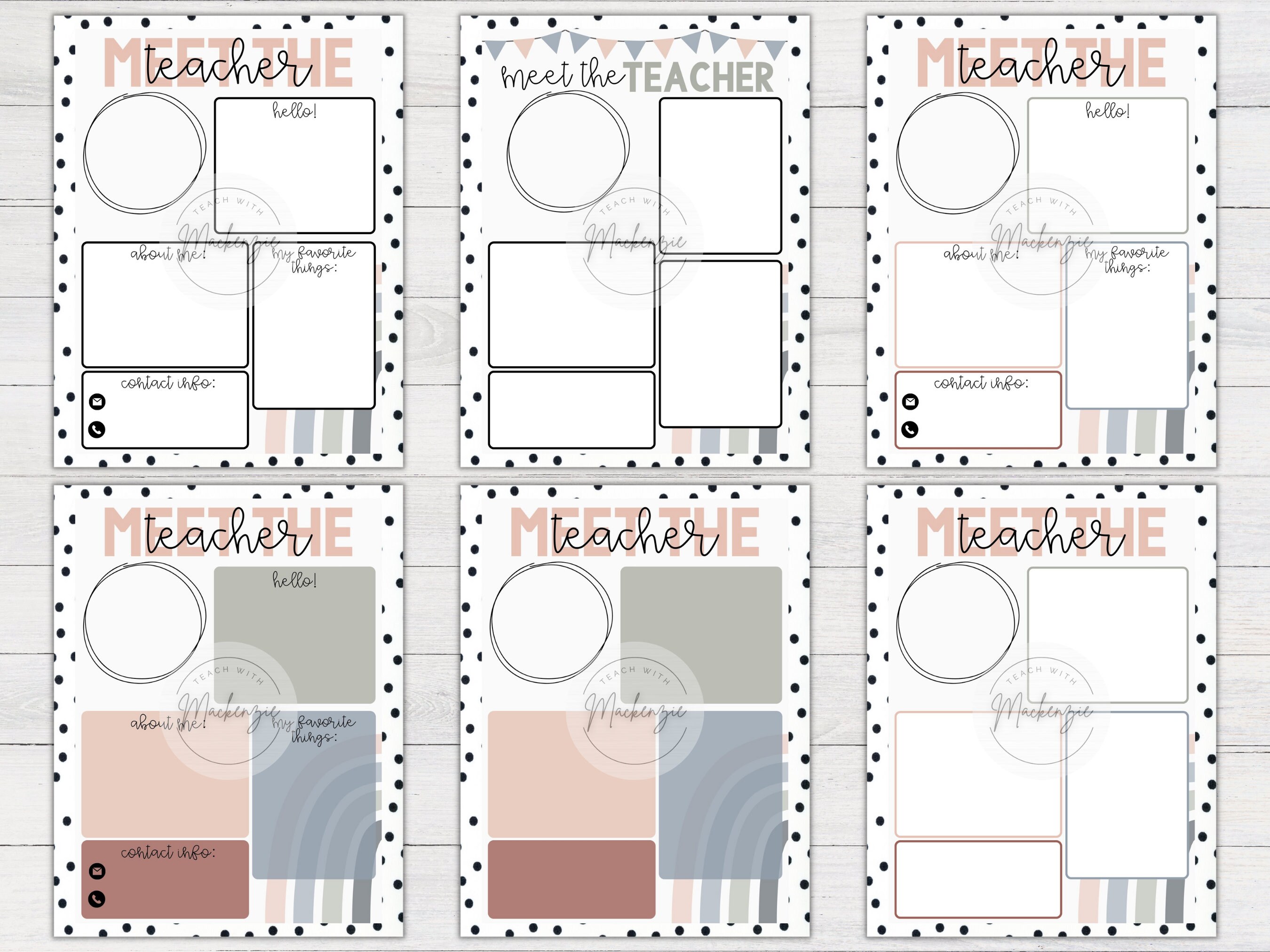 Editable Meet the Teacher Template Boho Rainbow Back to - Etsy Australia