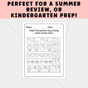 Summer Review Worksheets for Preschool and Kindergarten Prep ...
