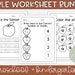 Apple Worksheets Homeschool, Worksheet Bundle, Preschool Worksheets ...
