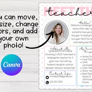 Editable Meet the Teacher Template | Pastel Rainbow | Back to School ...