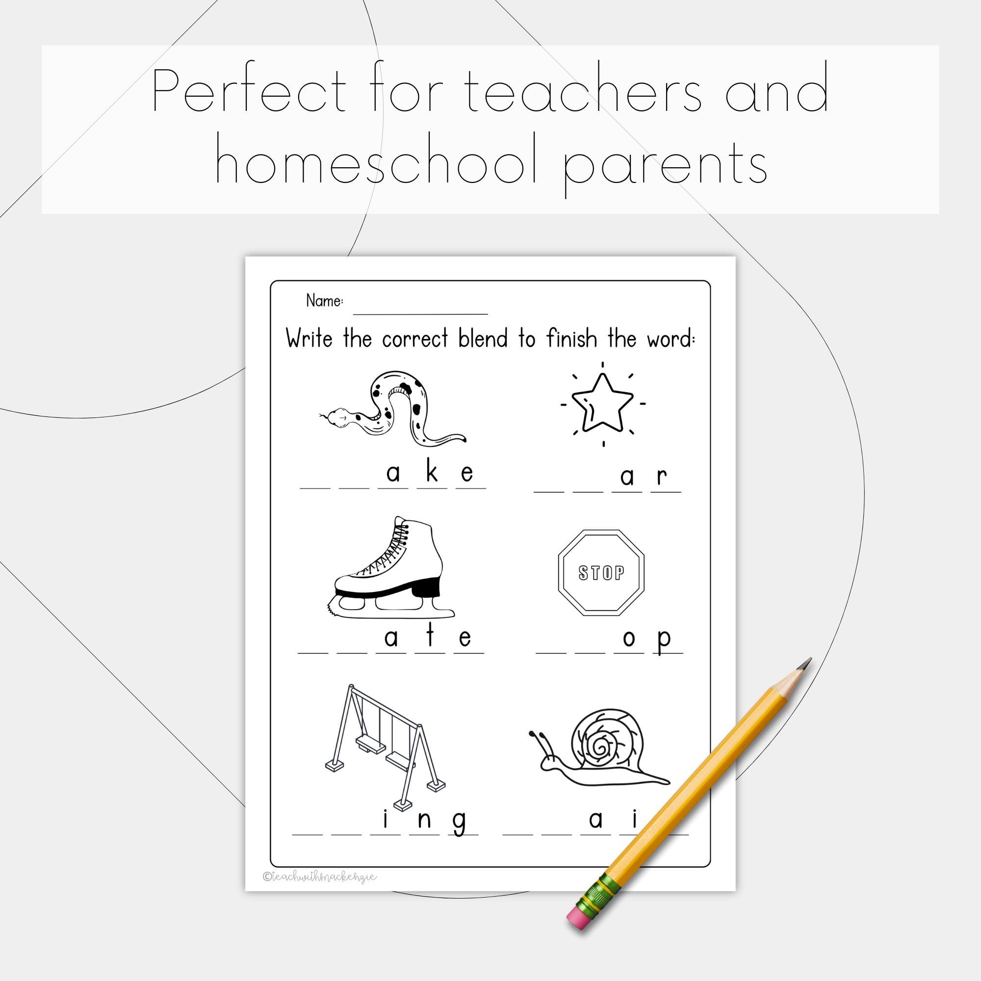S-blends Worksheets for First Grade, 10 Printable Beginning Blends ...