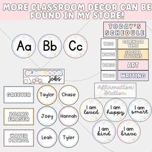 Educational Printable Posters for Daisy Pastel Classroom Decor ...