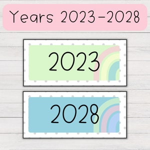 Pastel Rainbow Flip Calendar Cards | Pocket Chart Cards, Classroom ...